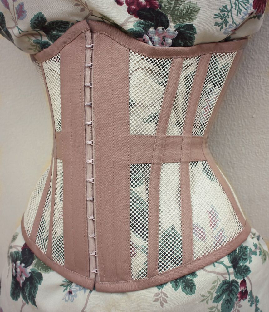 Summer Corset Underbust Colchetes Nude Black Cherry Corsets
