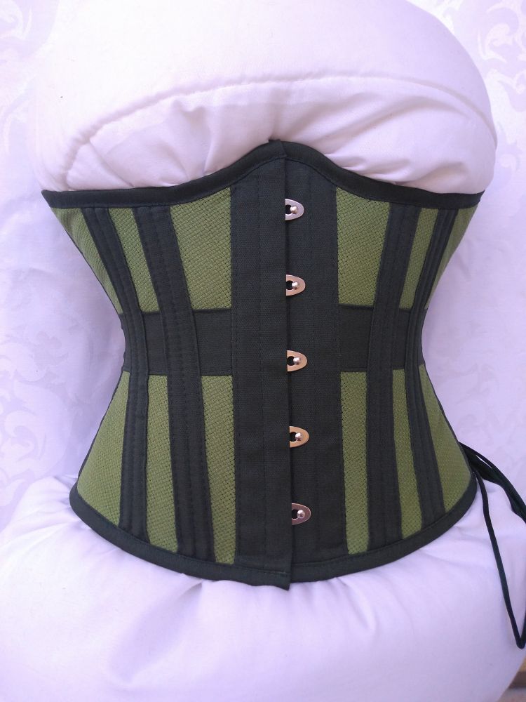 Black Cherry Corsets - Summer Corset Etamine Underbust com busk
